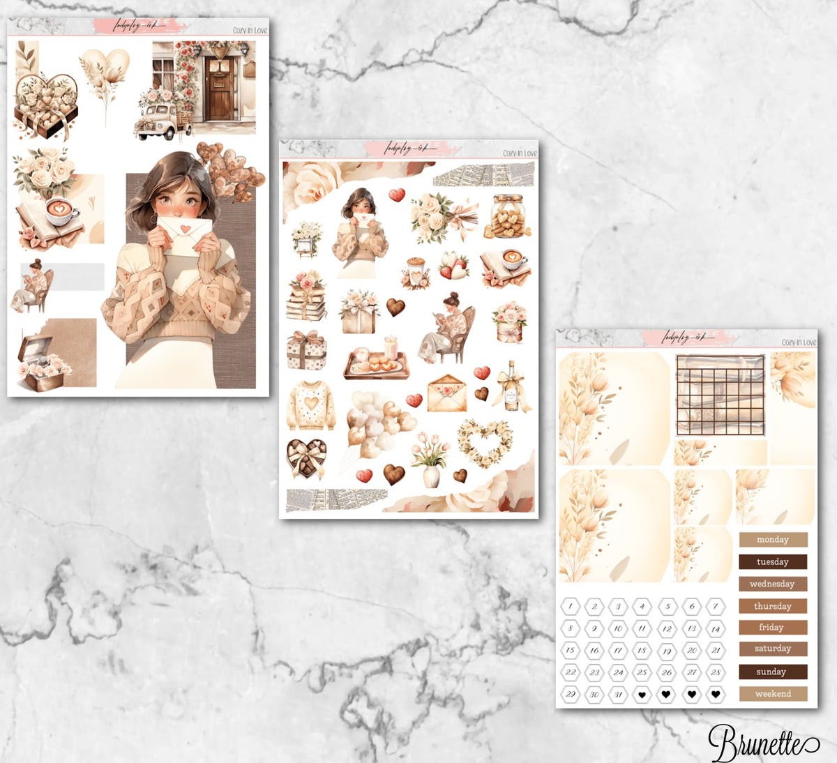 Cozy in Love Storyboard Sticker Kit – IndynIvy_ink