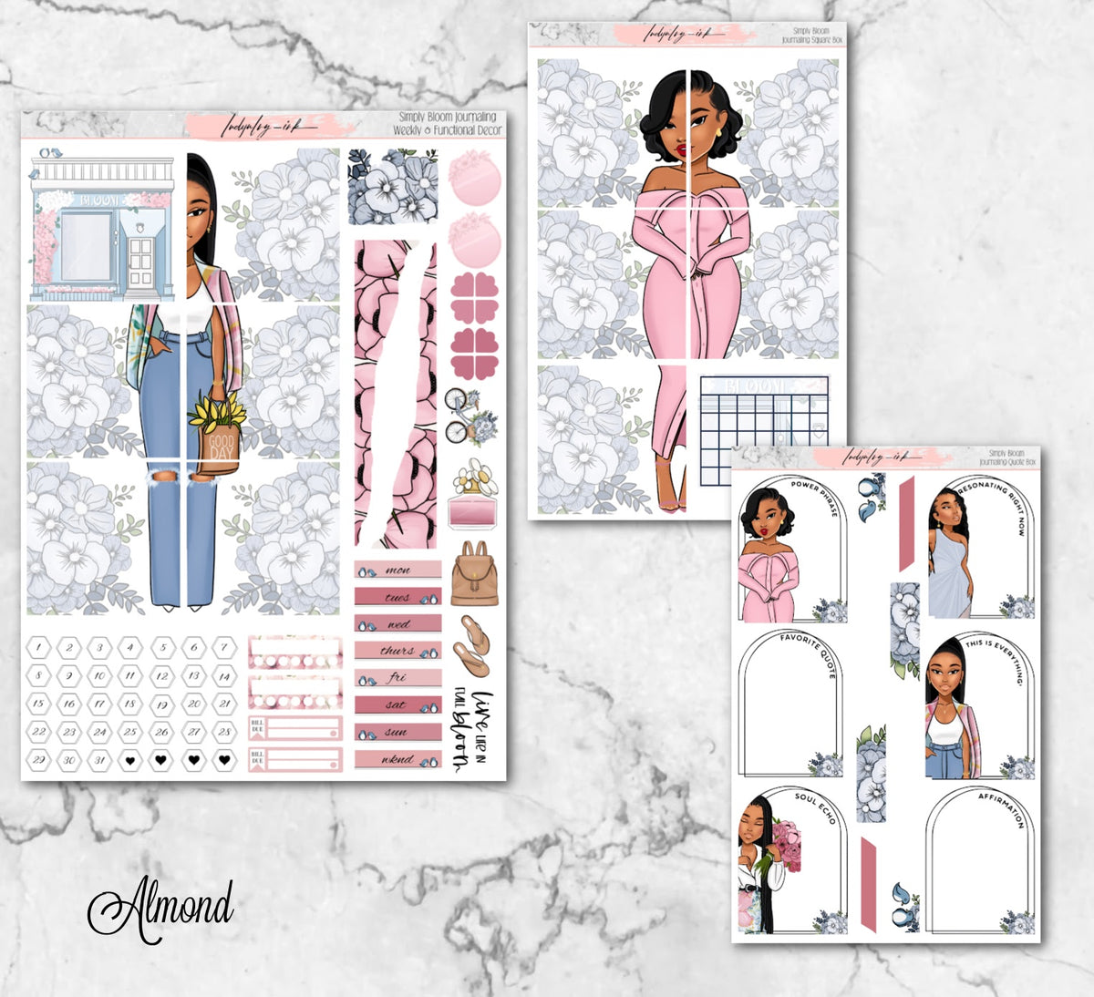 Simply Bloom Journaling A5 Two-Week Kit (Square Design) – IndynIvy_ink