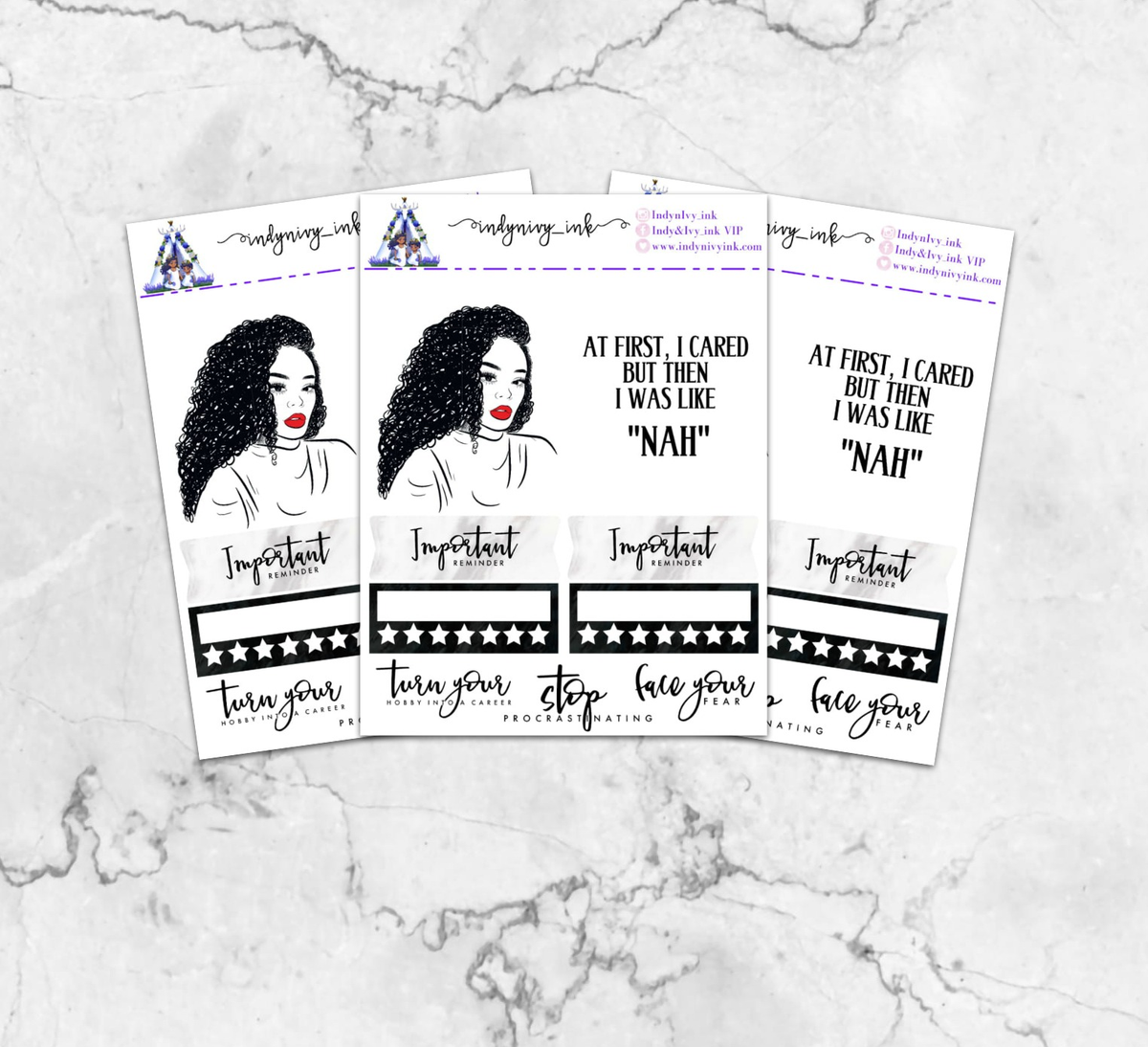 Nah Mini Sticker – IndynIvy_ink